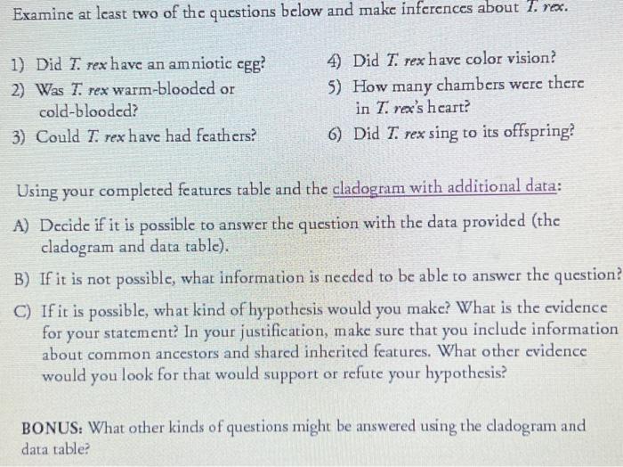 Solved Examine at least two of the questions below and make | Chegg.com