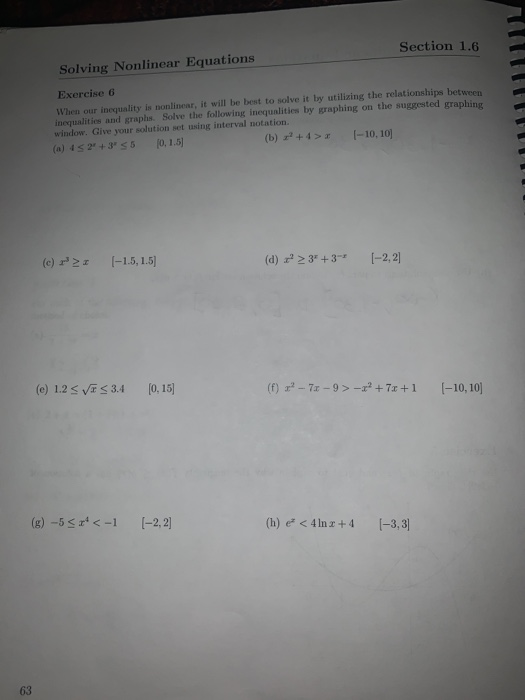 Solved Section 1.6 Solving Nonlinear Equations Exercise 6 | Chegg.com