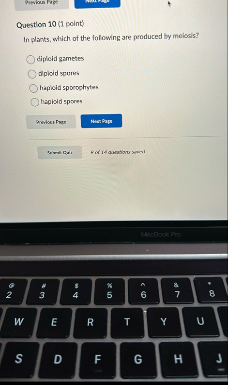 Solved Question 10 (1 ﻿point)In plants, which of the | Chegg.com
