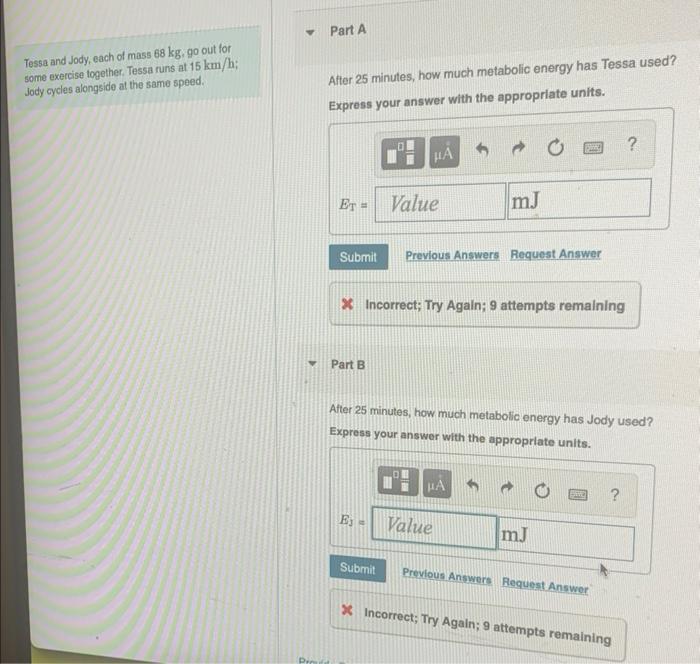 Solved Tessa and Jody, each of mass 68 kg, go out for some | Chegg.com