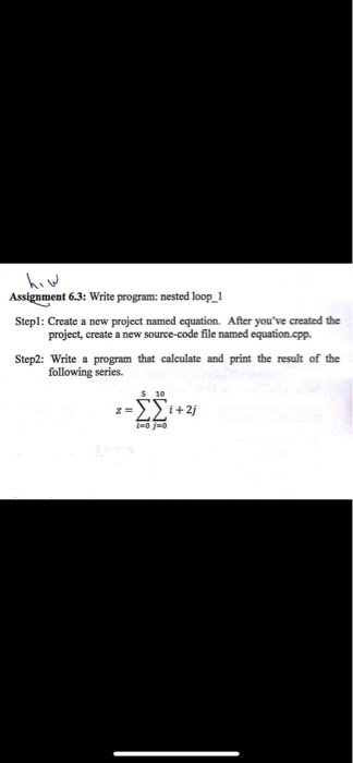 Solved Assignment 63 Write Program Nested Loop1 Stepl 8053