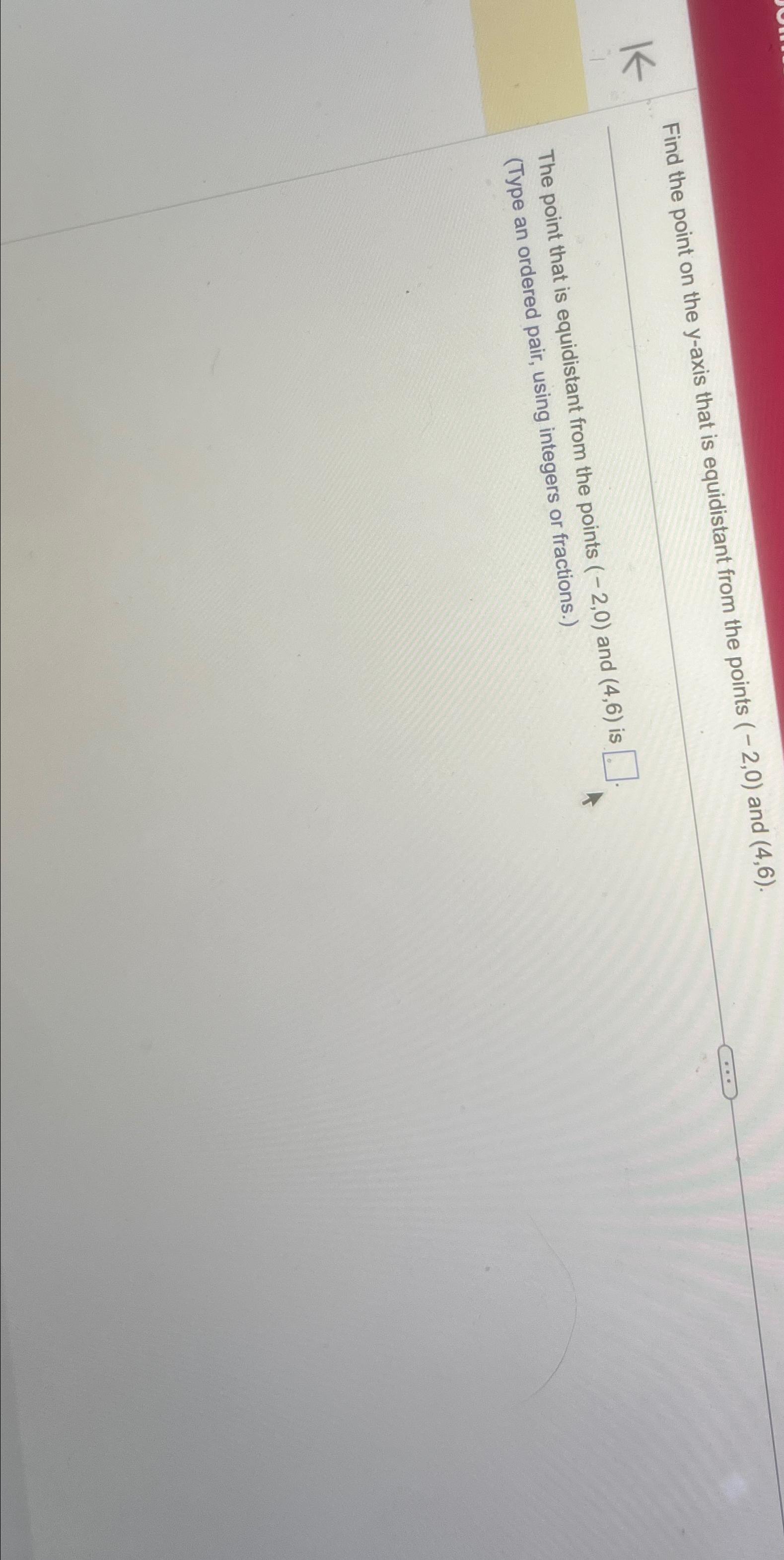 Solved Find the point on the y-axis that is equidistant from | Chegg.com