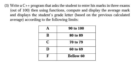 Solved Subject : Computer Programming C++ Please solve this | Chegg.com