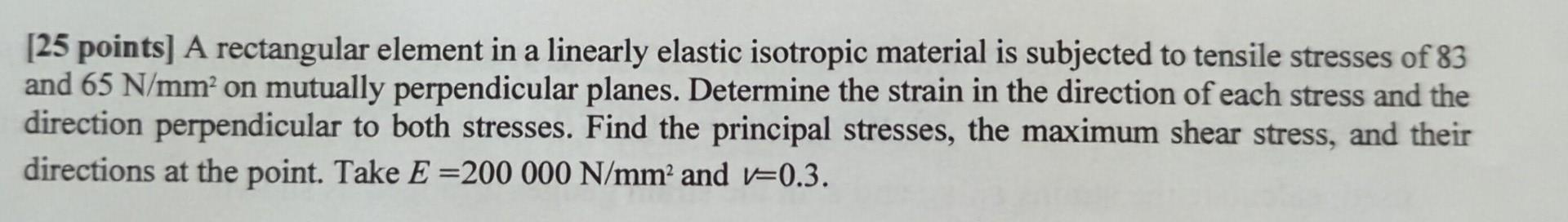Solved [25 points] A rectangular element in a linearly | Chegg.com