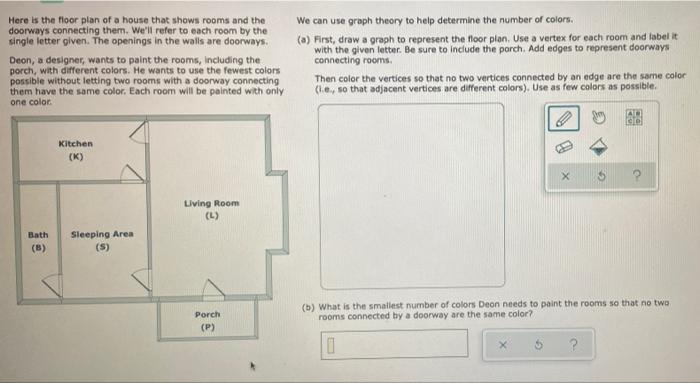 Solved Here is the floor plan of a house that shows rooms | Chegg.com