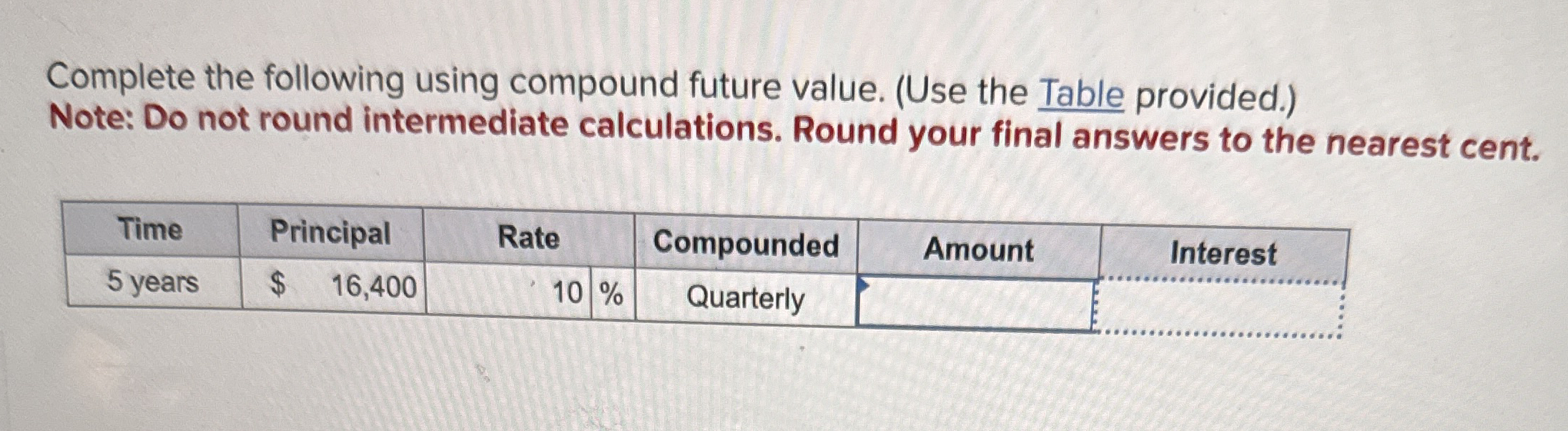 Solved Complete the following using compound future value. | Chegg.com