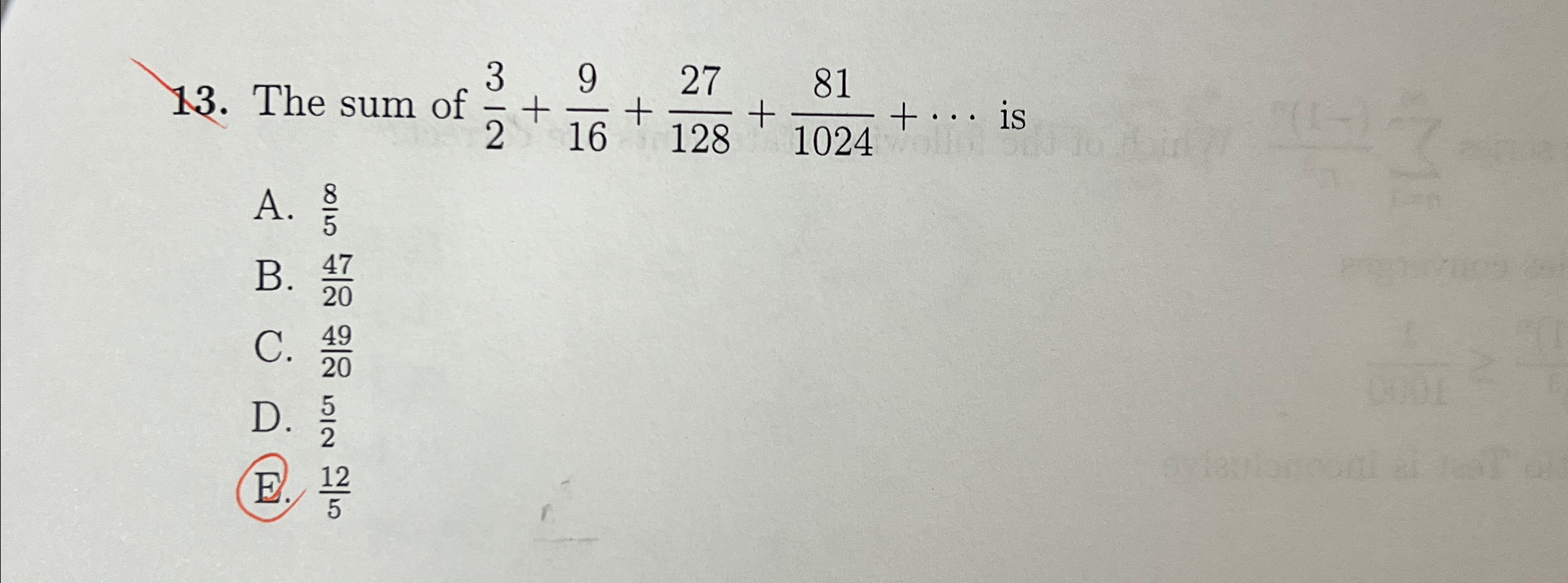 Solved The sum of 32+916+27128+811024+cdots | Chegg.com