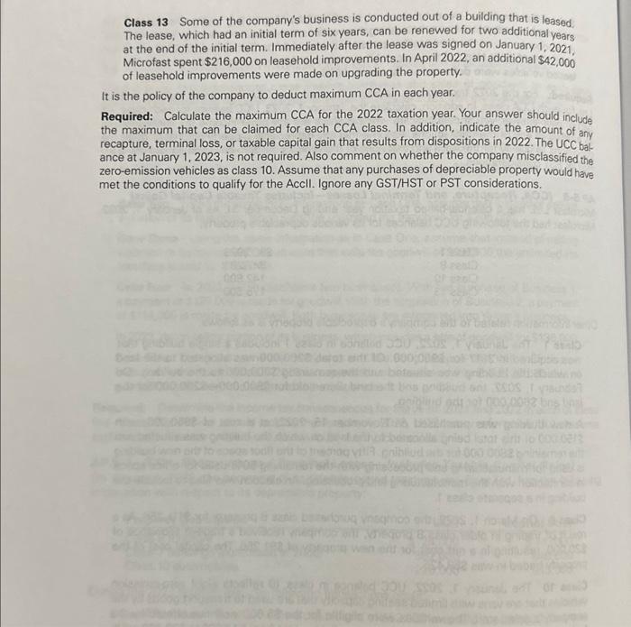 AP 5-8 (CCA, Recapture, and Terminal Losses-Includes | Chegg.com