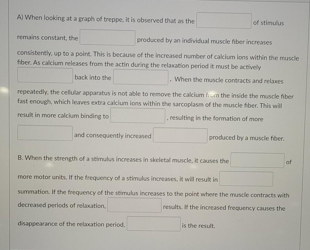 Solved A) When looking at a graph of treppe, it is observed | Chegg.com