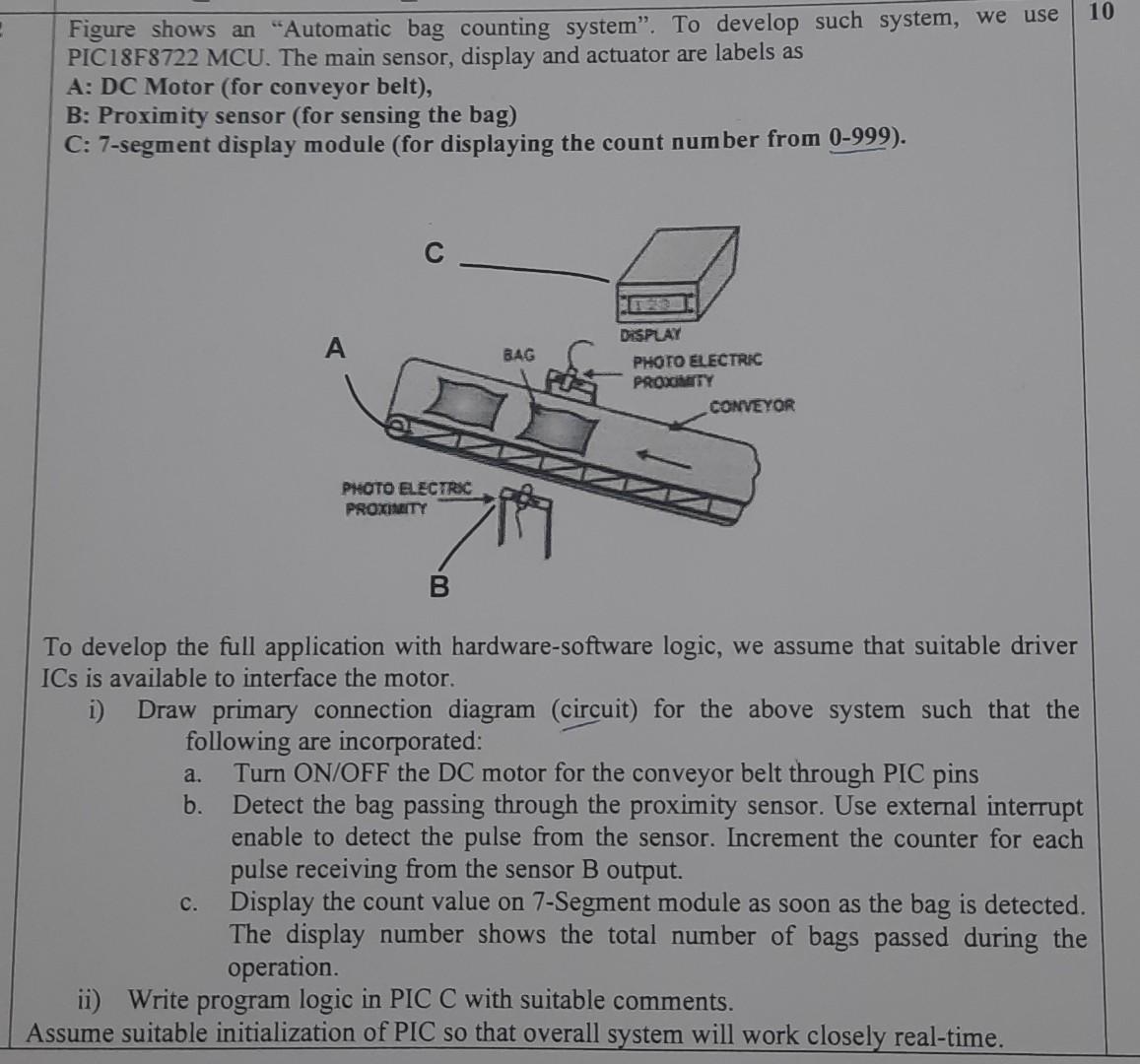 Solved Figure shows an "Automatic bag counting system". To | Chegg.com