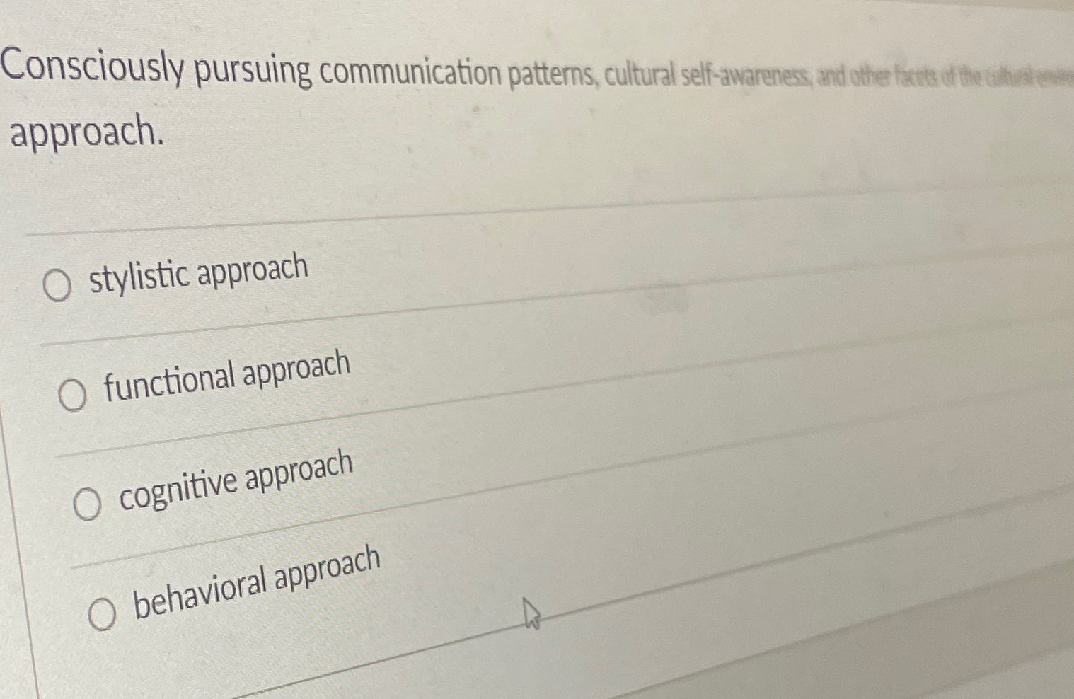 Solved approach. ﻿stylistic approachfunctional | Chegg.com