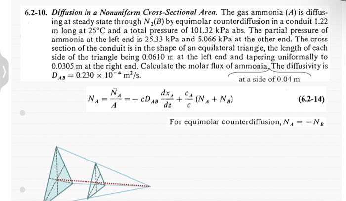 Solved I want to know how to calculate the molar flux of | Chegg.com