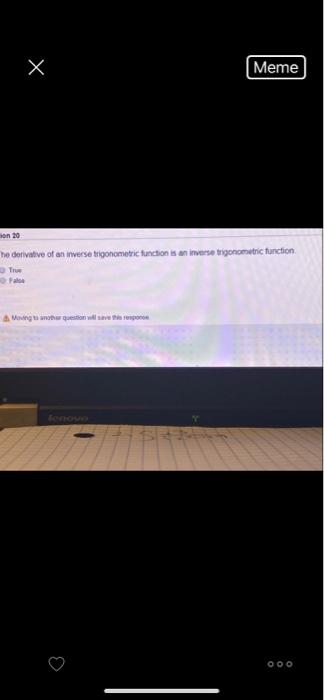 Solved х Meme on 20 ne derivative of an inverse | Chegg.com