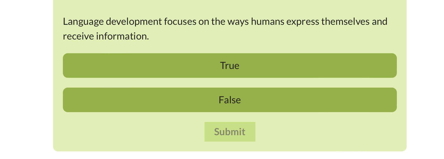 Solved Language development focuses on the ways humans | Chegg.com