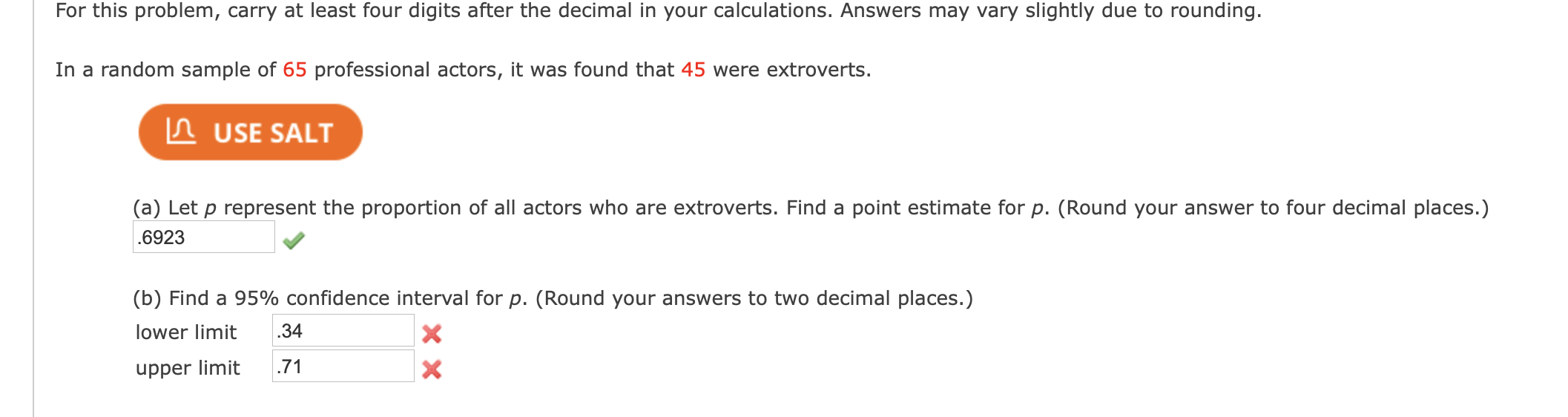 Solved For this problem, carry at least four digits after | Chegg.com
