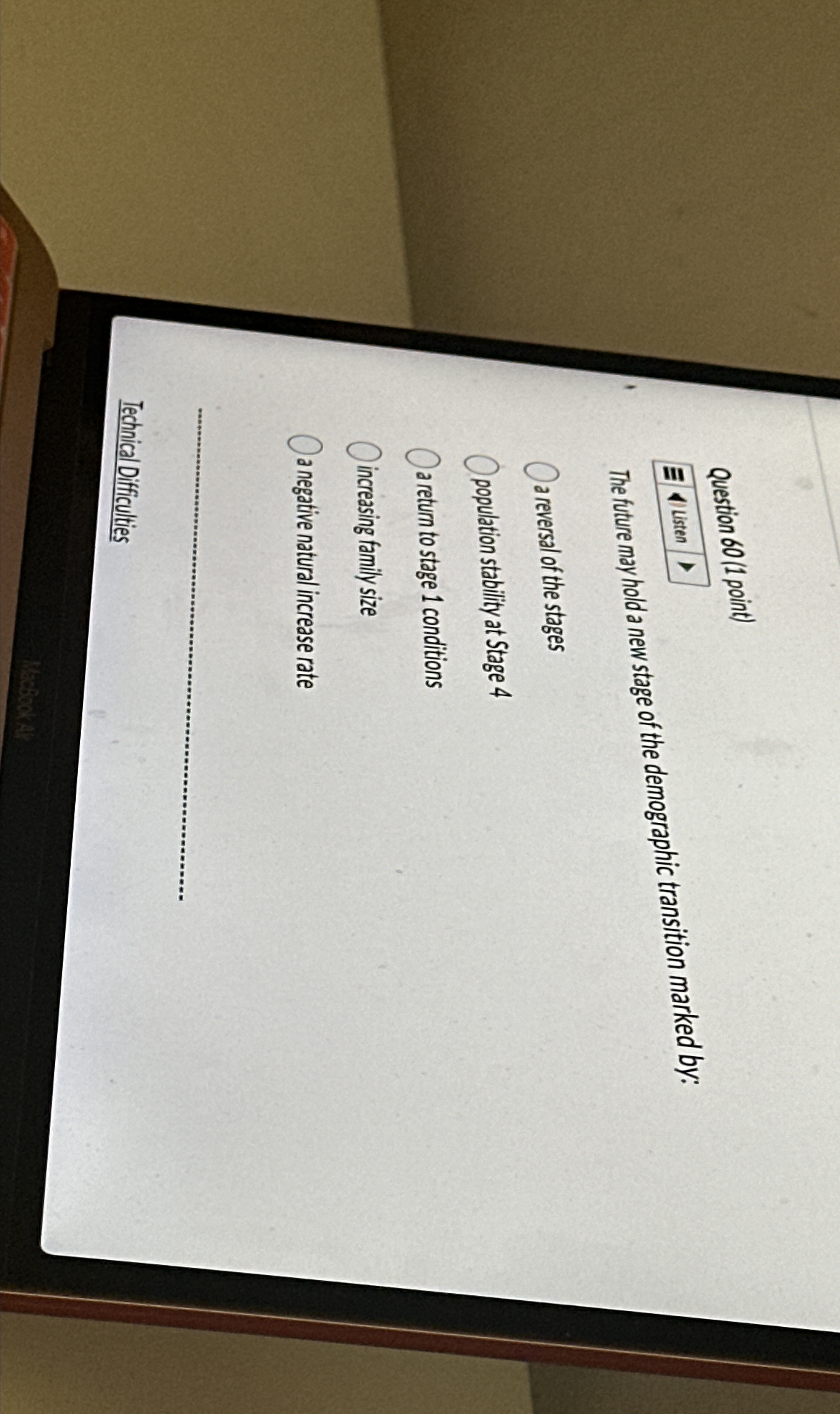 Solved Question 60 (1 ﻿point)E 1 ﻿listenThe future may hold | Chegg.com