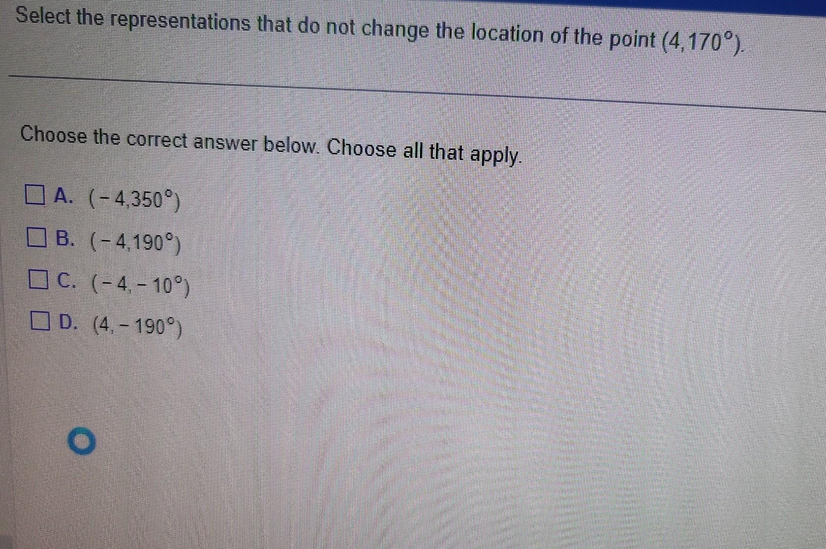 Solved Select the representations that do not change the | Chegg.com