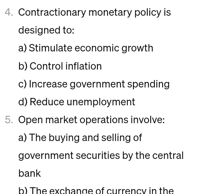Solved Economics: Contractionary monetary policy is designed | Chegg.com