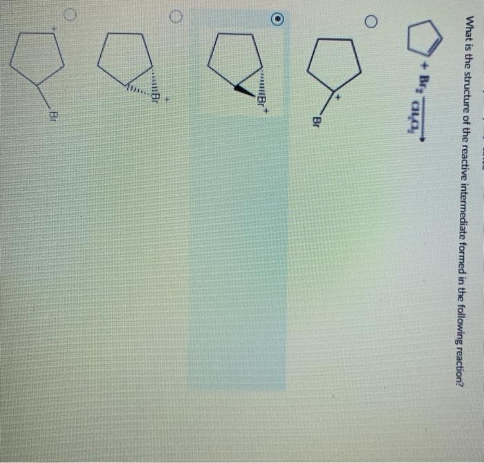 Solved What is the structure of the reactive intermediate | Chegg.com