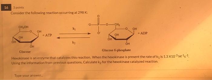 Solved 3 points Consider the following reaction occurring at | Chegg.com