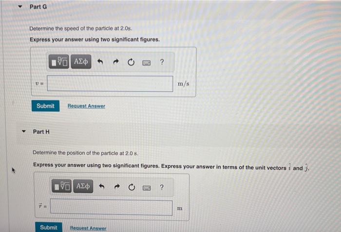 Solved At t=0, a particle starts from rest at x=0,y=0, and | Chegg.com