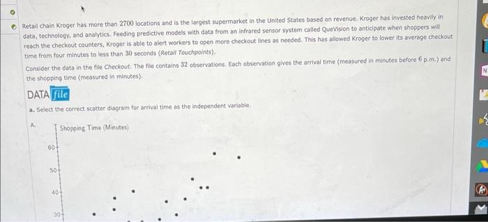 Solved Retall chain Kroger has more than 2700 locations and | Chegg.com