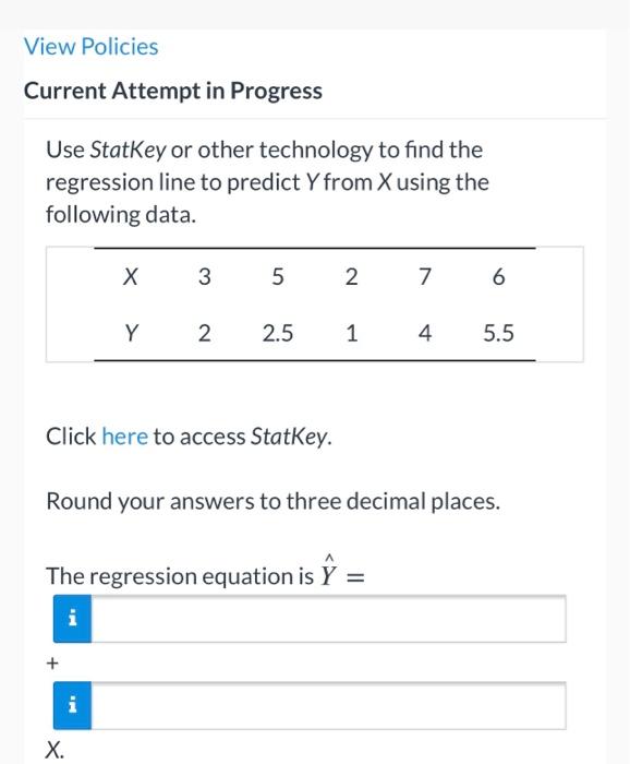 Solved View Policies Current Attempt in Progress Use Statkey | Chegg.com