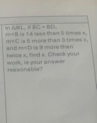 Is 9 ﻿more than twice x, ﻿find x. ﻿Check your work, | Chegg.com