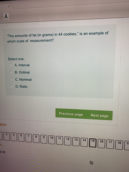 Solved х Ā The amounts of fat (in grams) in 44 cookies," is | Chegg.com