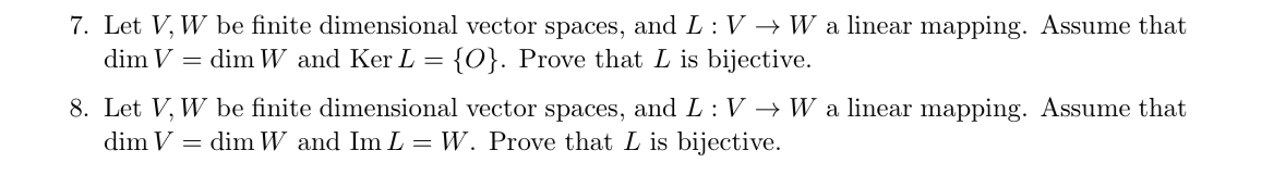 Solved Let V,W ﻿be finite dimensional vector spaces, and | Chegg.com