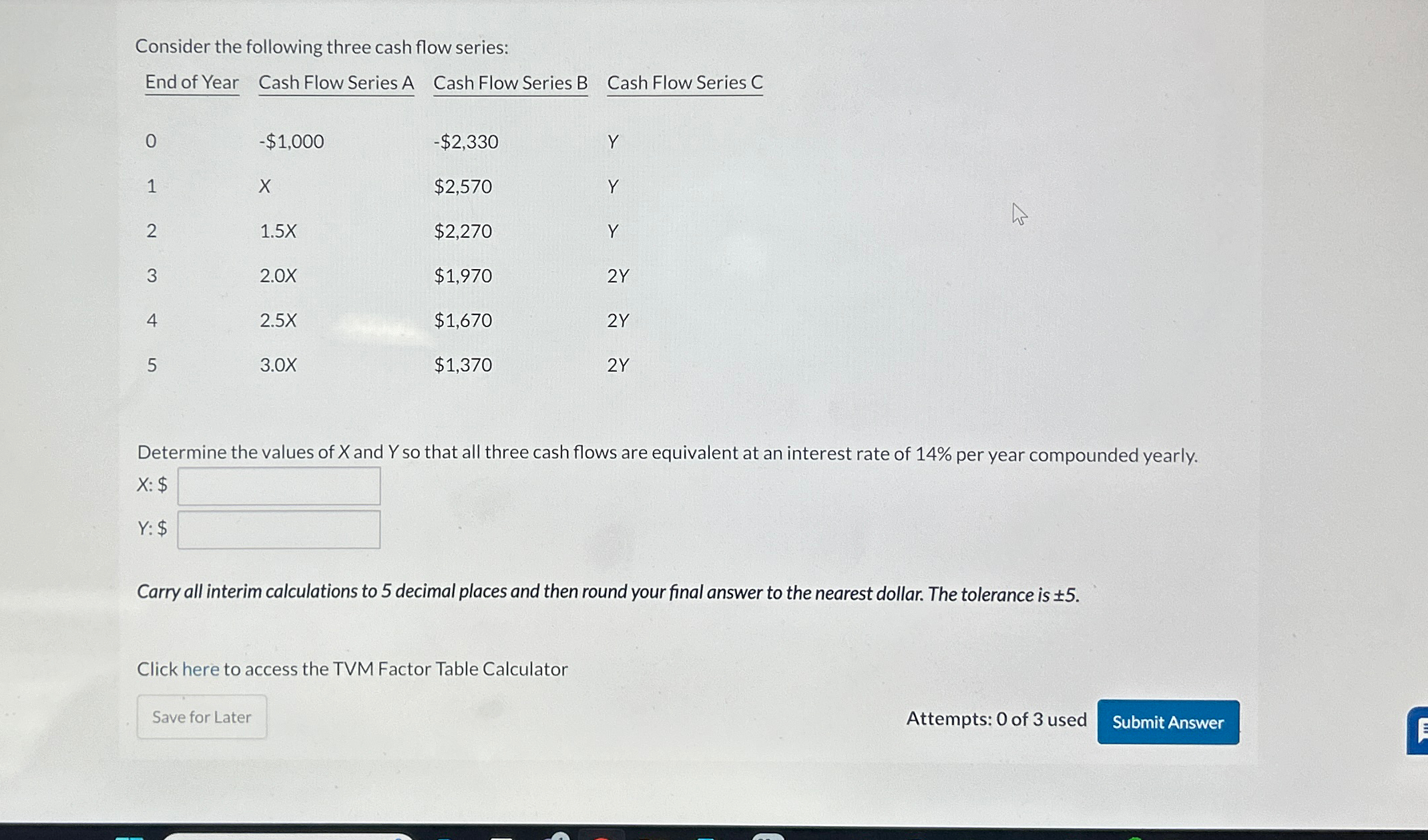 Solved Consider the following three cash flow | Chegg.com