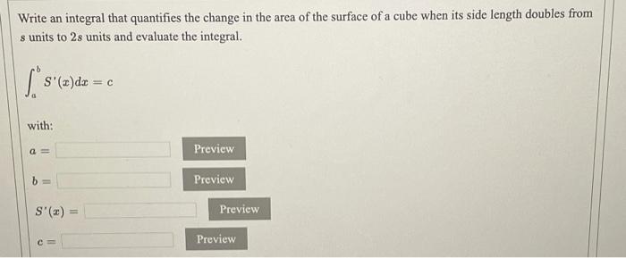 Solved Write an integral that quantifies the change in the | Chegg.com