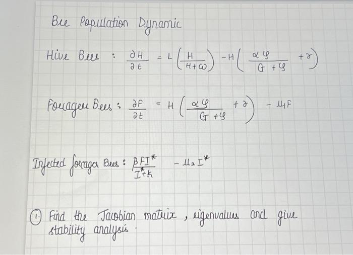 Solved Bue Population Dynanic Hive Bus: | Chegg.com