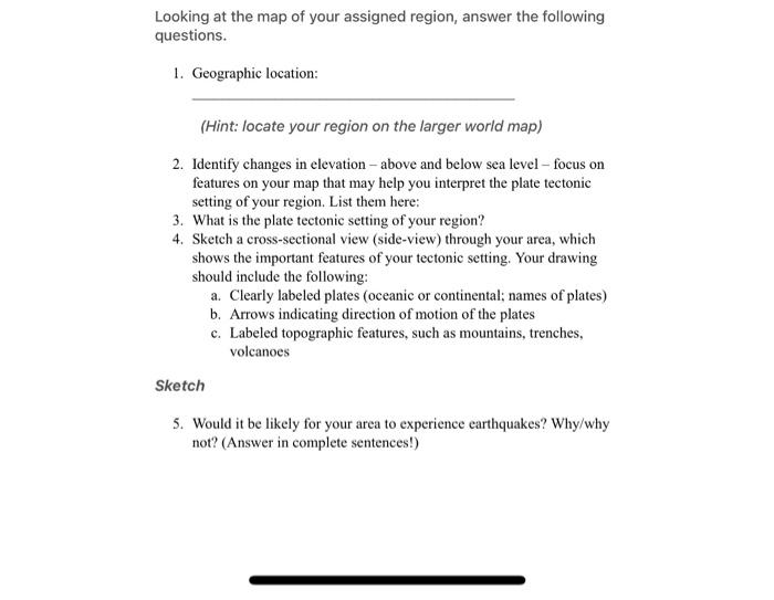 Solved 2. Identify changes in elevation- above and below | Chegg.com