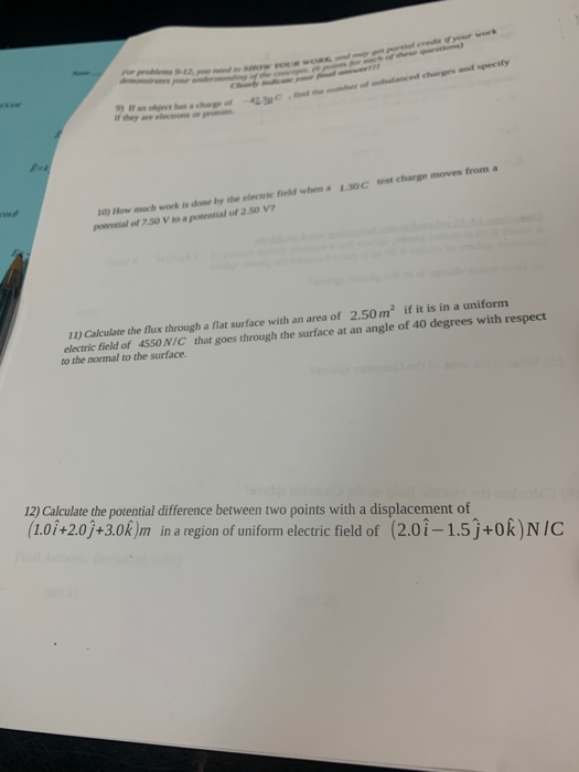 Solved your work 100 est charge moves from a 10) How much | Chegg.com