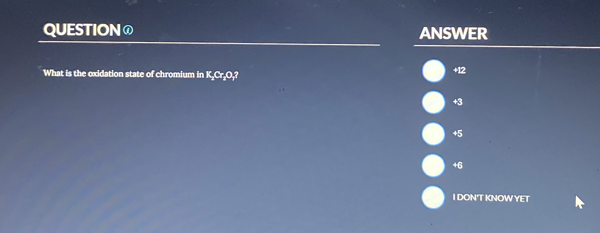 Solved Question®what Is The Oxidation State Of Chromium In