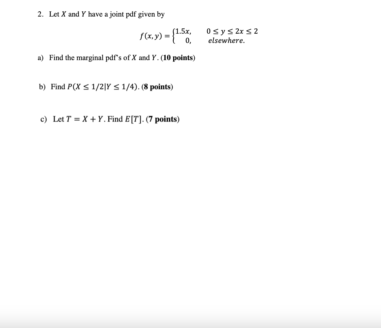 Solved Let x ﻿and Y ﻿have a joint pdf given | Chegg.com