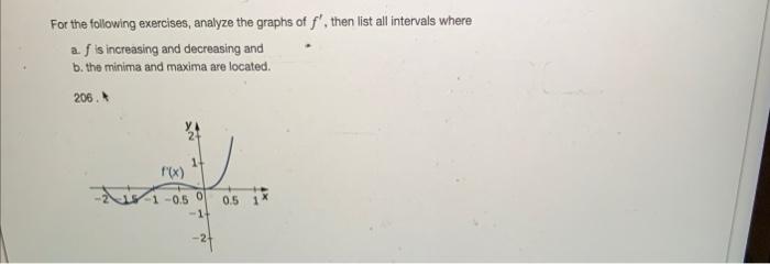 Solved For the following exercises, analyze the graphs of | Chegg.com