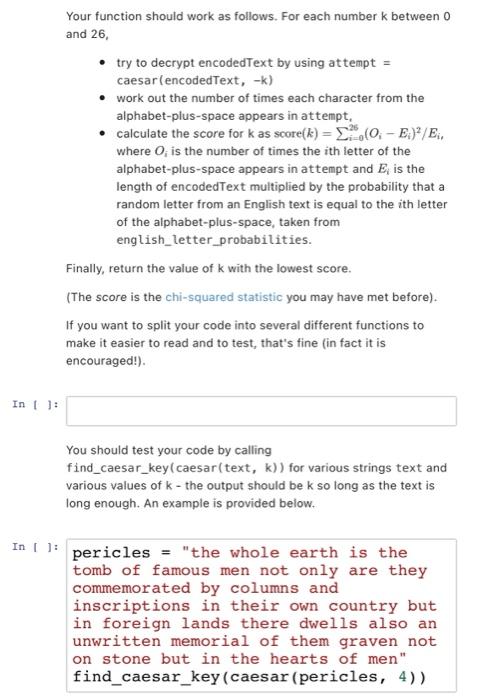 Solved Part 1 - frequency analysis and the Caesar cipher Let | Chegg.com