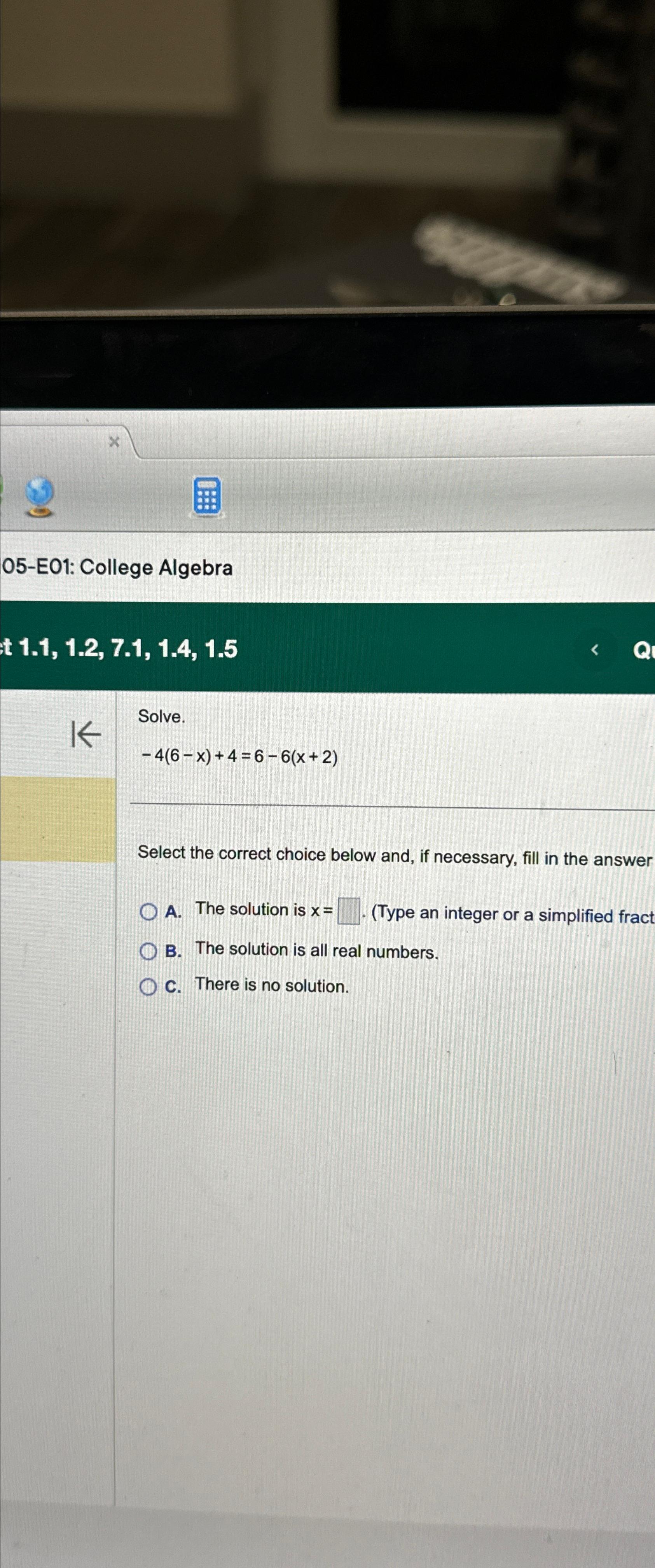 Solved 05-E01: College | Chegg.com
