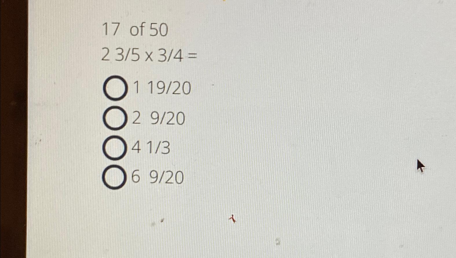 Solved 17 ﻿of 50235×34=1192029204136920 | Chegg.com
