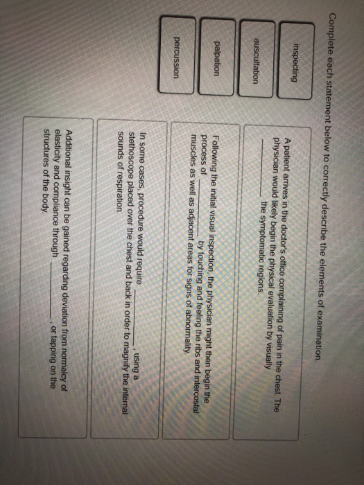 Solved Complete each statement below to correctly describe | Chegg.com