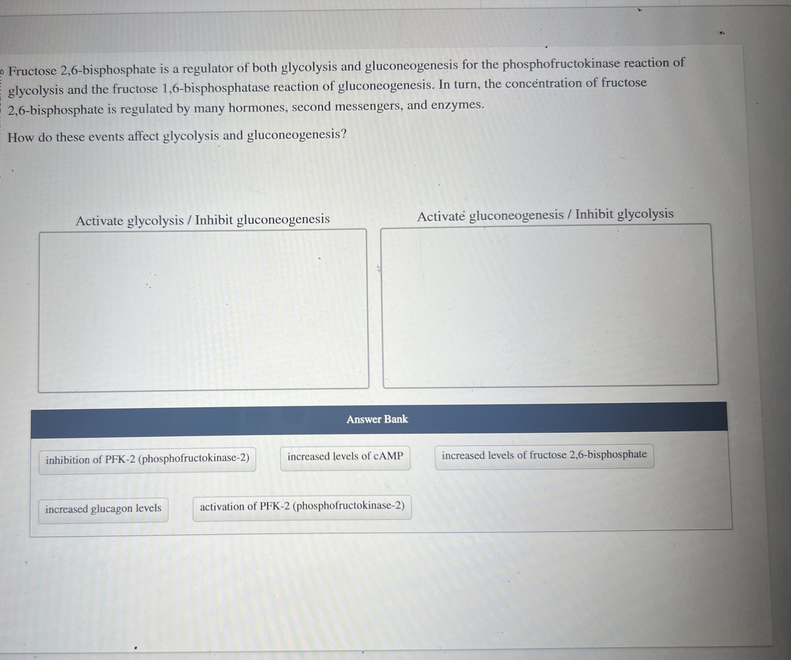 Solved Fructose 2,6-bisphosphate is a regulator of both | Chegg.com