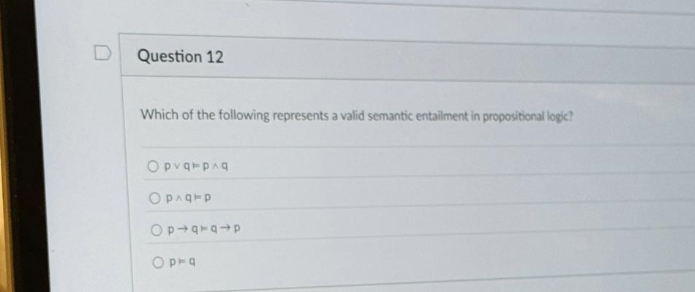 Solved Question 12Which of the following represents a valid | Chegg.com