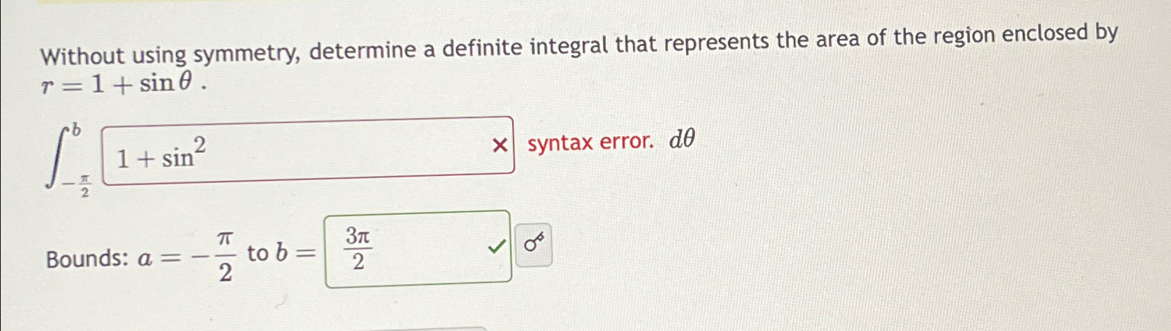 Solved Without using symmetry, determine a definite integral | Chegg.com