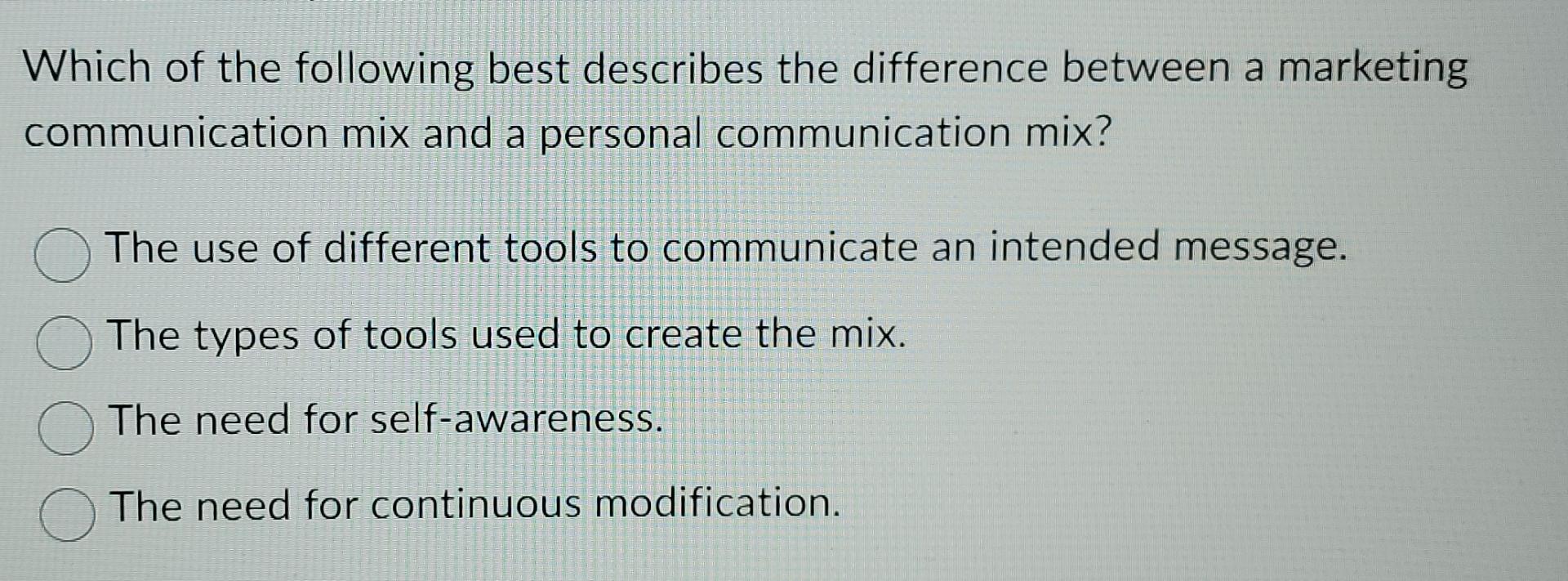 Solved Which of the following best describes the difference | Chegg.com