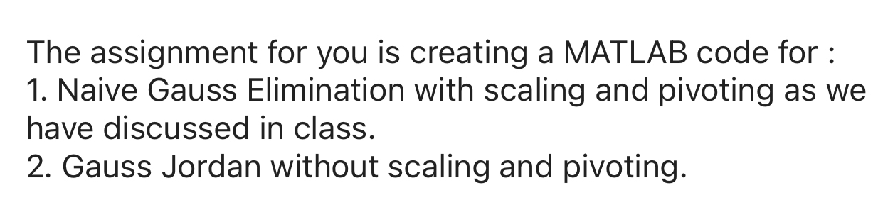 Solved The assignment for you is creating a MATLAB code for | Chegg.com