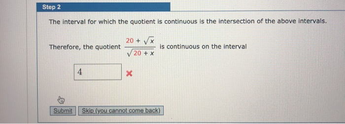 Solved Tutorial Exercise Use continuity to evaluate the | Chegg.com