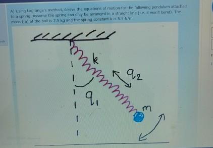 Solved A) ﻿Using Lagrange's method, derve the equations of | Chegg.com