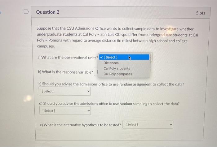 Solved Question 2 5 pts Suppose that the CSU Admissions | Chegg.com